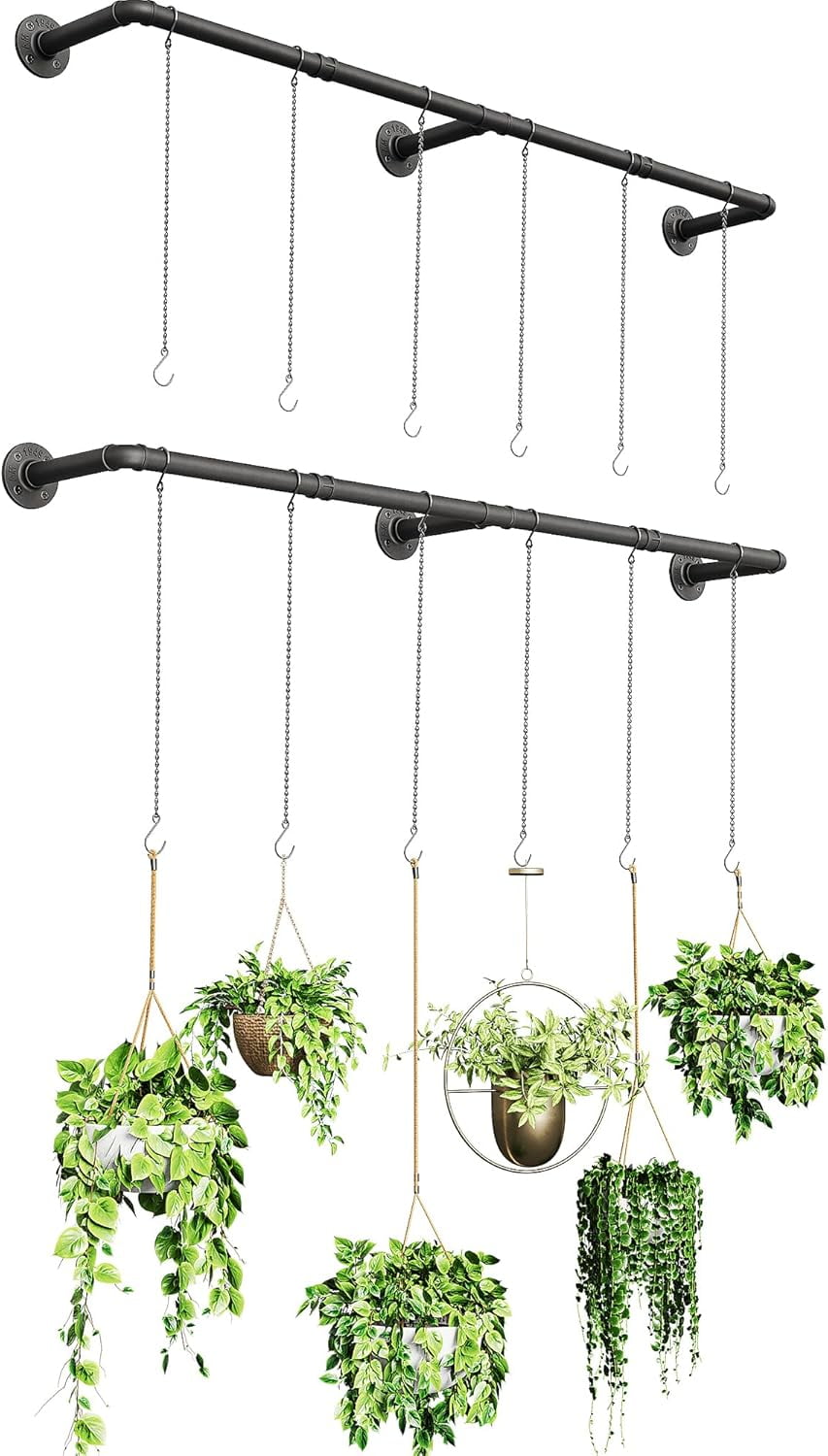 Plant Hanger Indoor, 2 Pack Hanging Planters Rod for Indoor Plants with ...