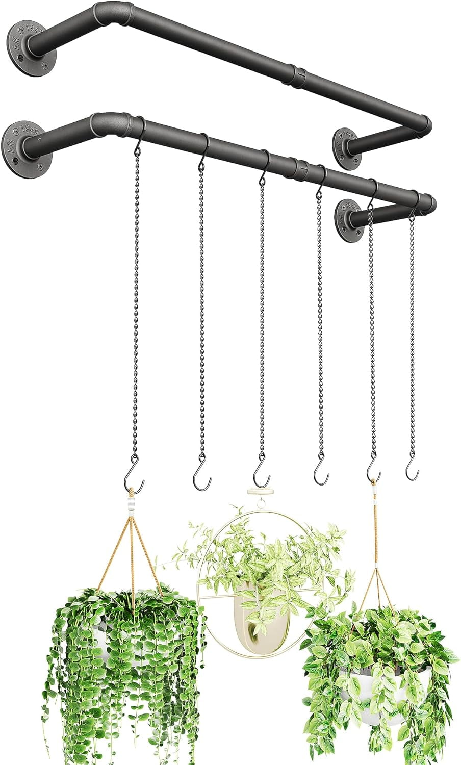 Plant Hanger Indoor, 2 Pack Hanging Planters Rod for Indoor Plants with ...