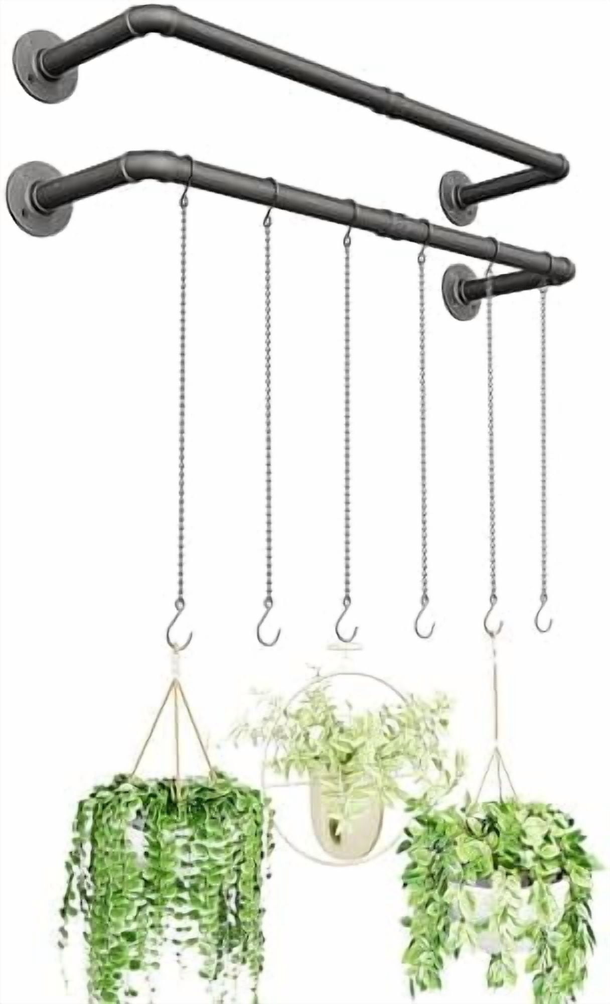 Plant Hanger Indoor, 2 Pack Hanging Planters Rod for Indoor Plants with ...