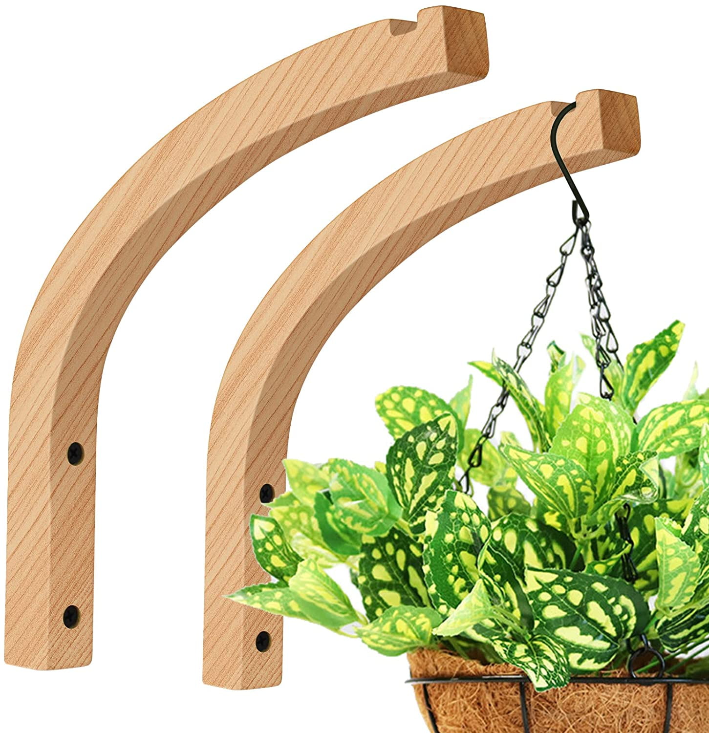 Plant Hanger, Wall Planters for Indoor Plants, Wooden Wall Mounted ...