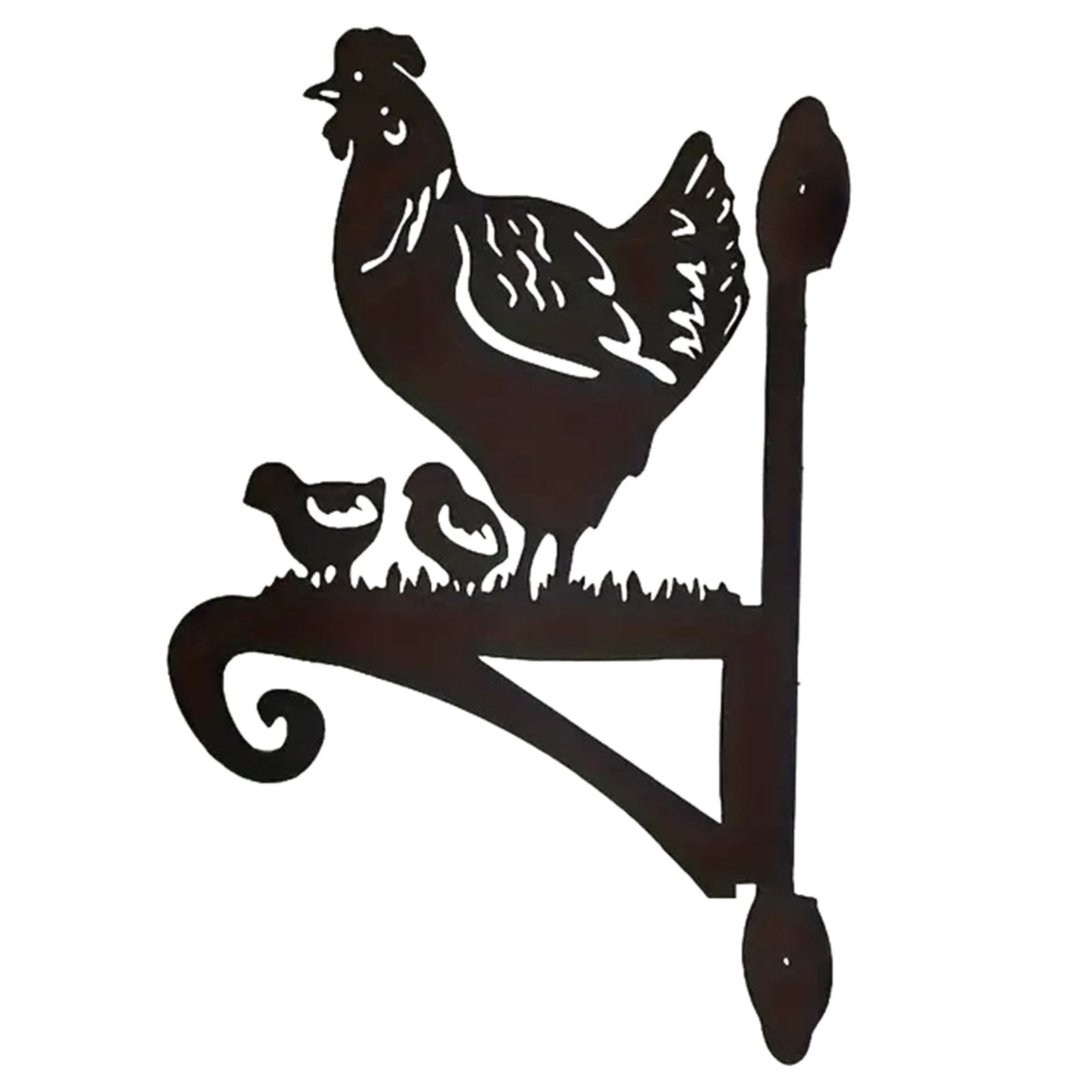 Plant Hangers Outdoor Metal - Hen & Chicks Wall Mounted Hanging Plant ...