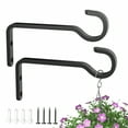 2-Pack Heavy Duty Metal Plant Hanging Hooks, 6 Inches, for Outdoor Use ...