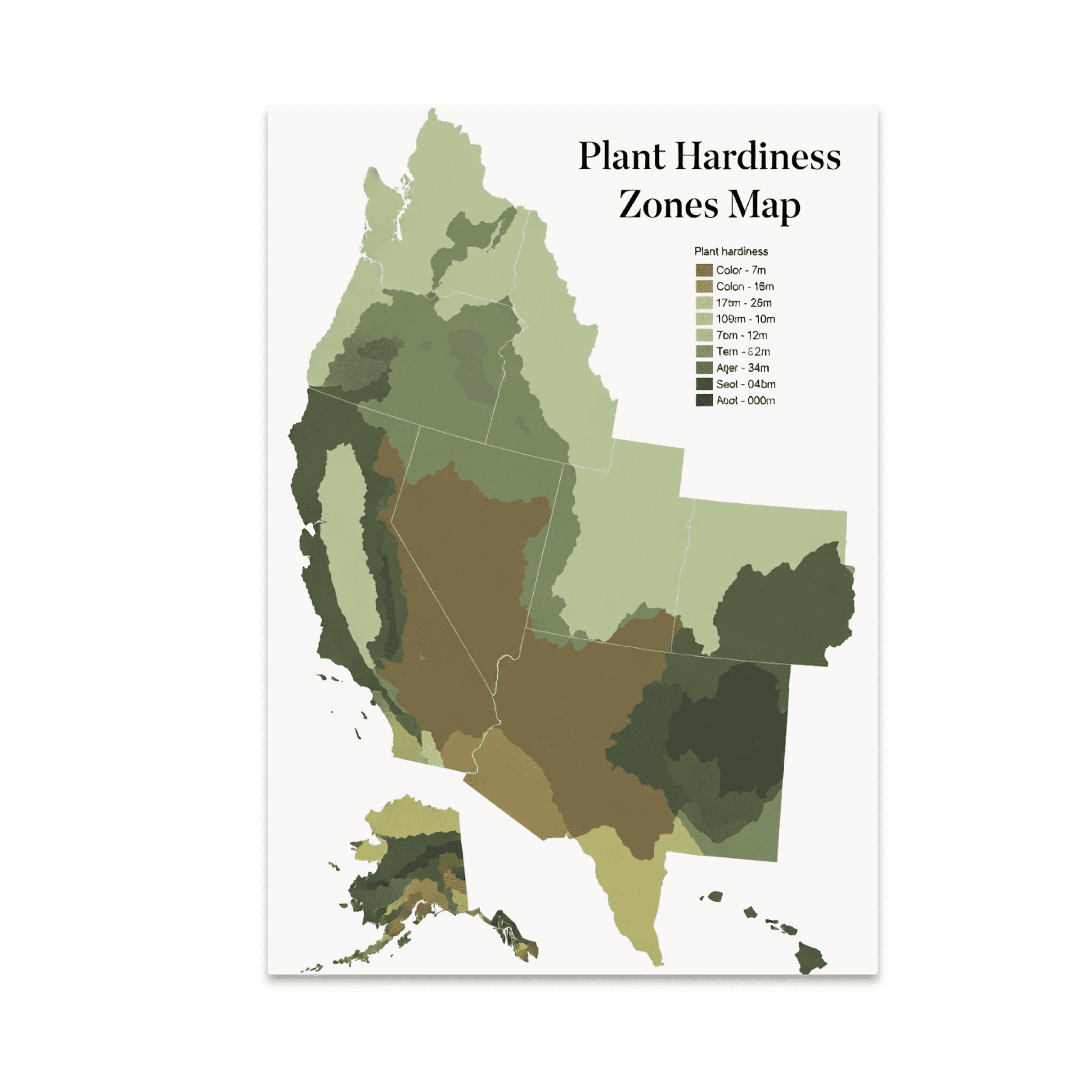 Plant Hardiness Zones Map - Gardening Enthusiast - 13x19 Poster Print ...