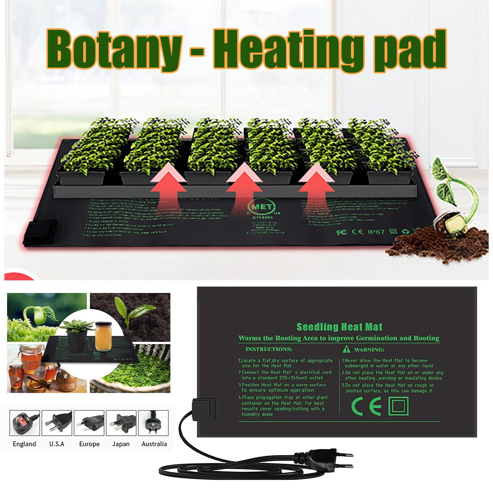Plant Heating Pad, Seedling Heating Pad, Seed Germination And Growth ...