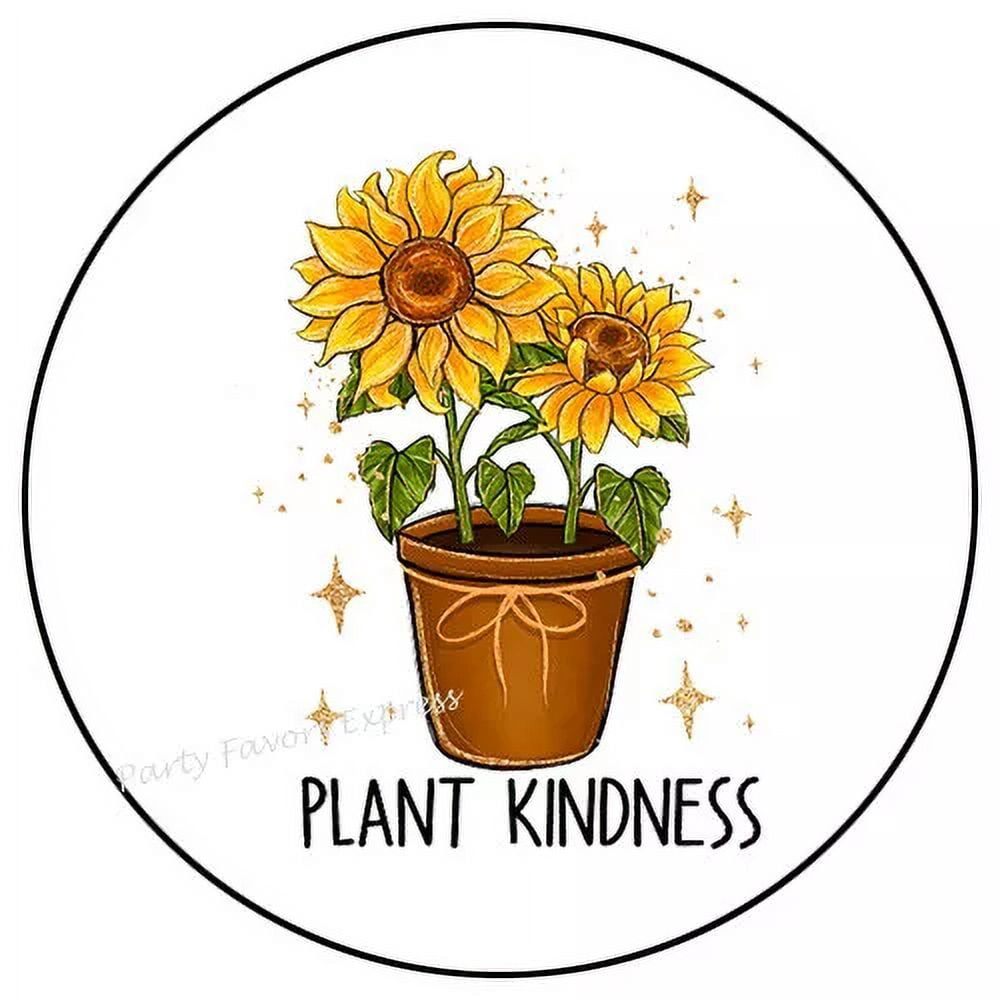 Plant Kindness Sunflowers Sticker Party Favors Sticker Envelope Seals ...