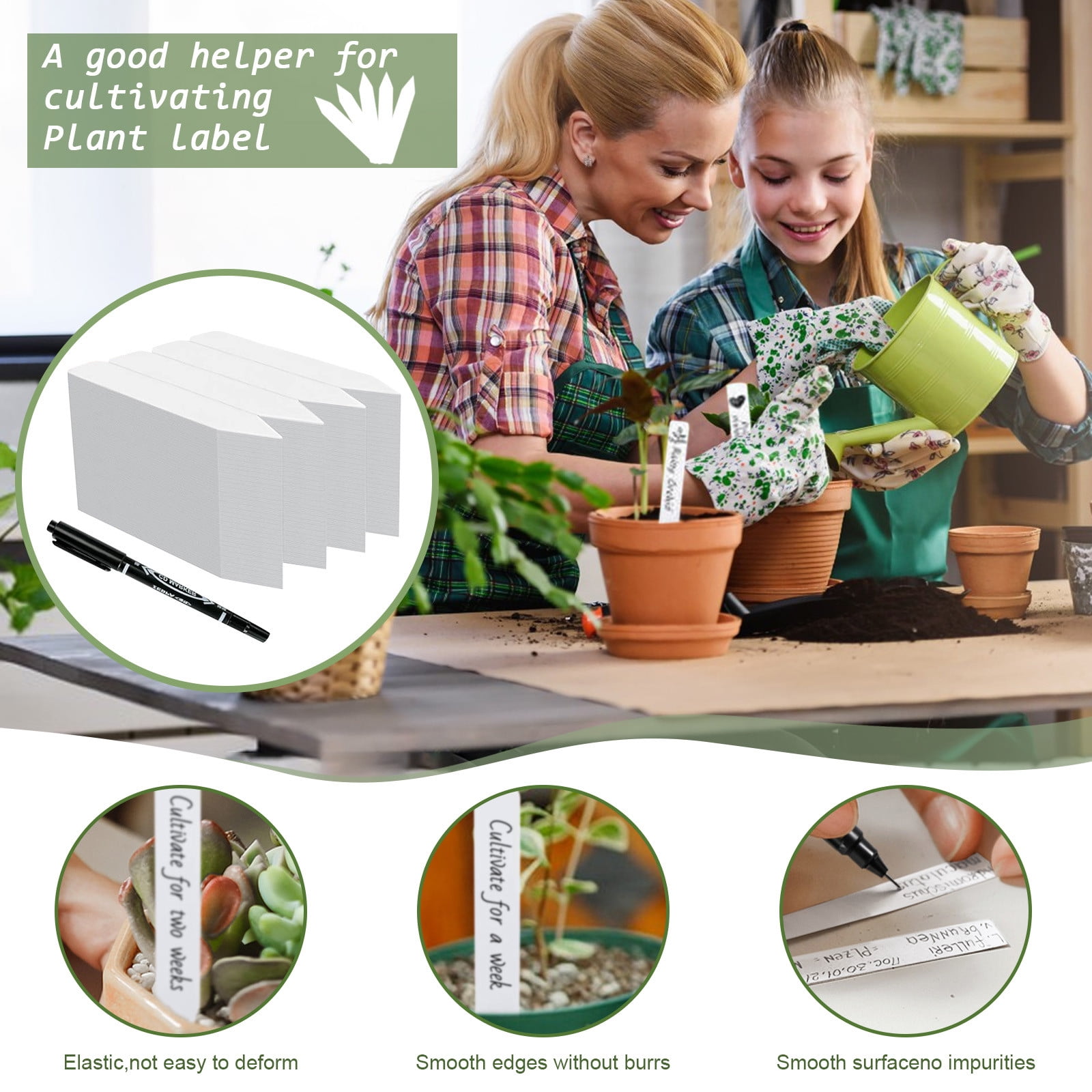 Plant Labels 4 Inch 400Pcs Plastic Plant Name Tags for Seedlings Garden ...