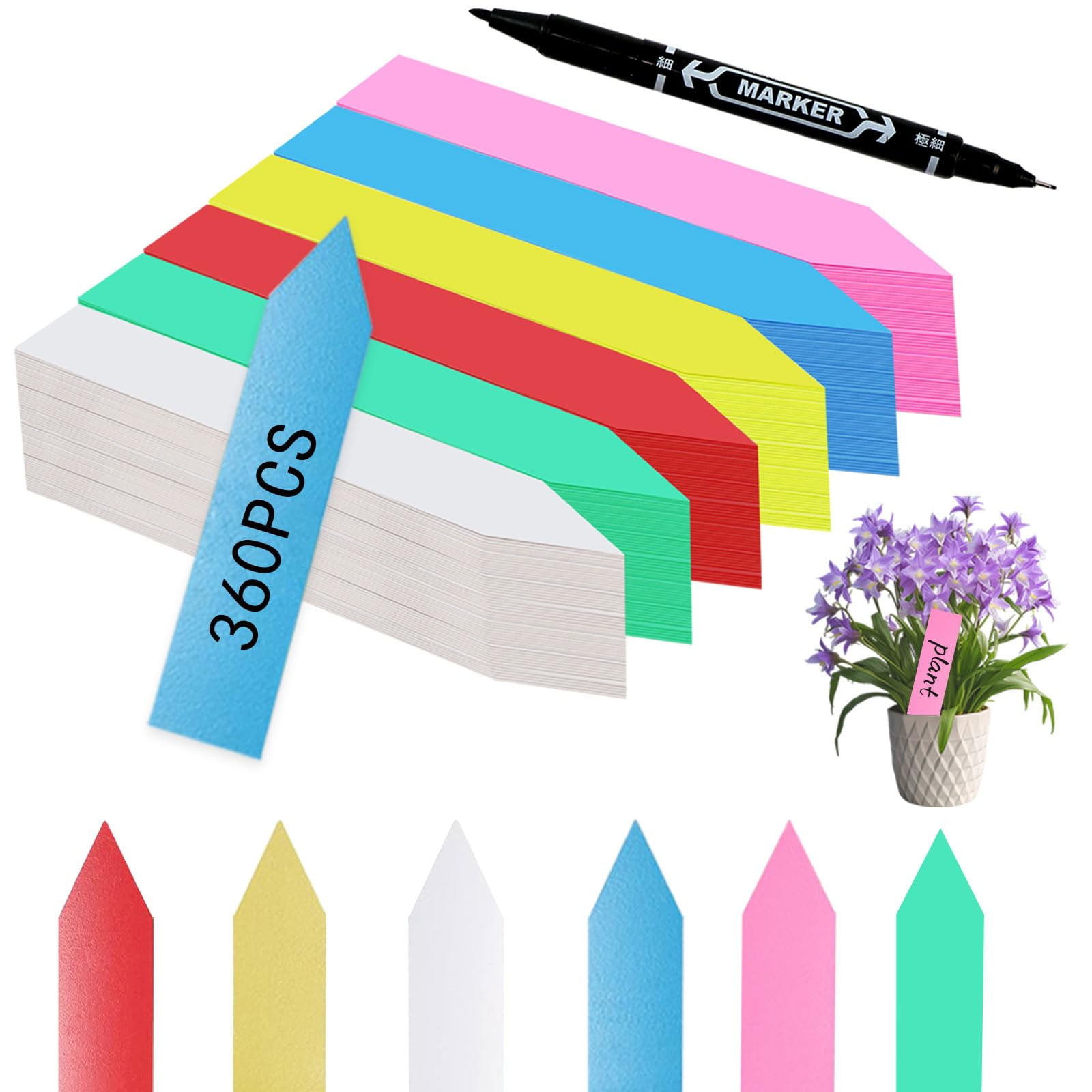 Plant Labels Plant Markers Garden Labels 360 Pcs Plant Name Tags with ...