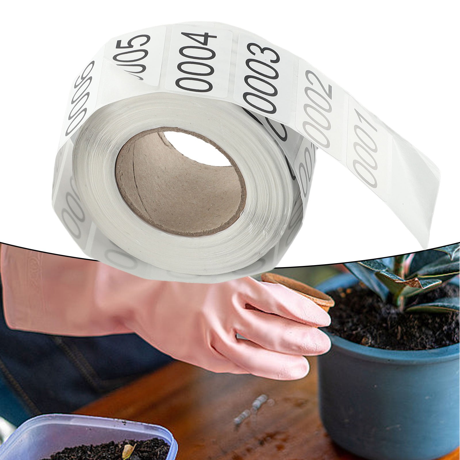 Plant Labels Number Stickers 1 Roll 40*20mm Consecutive Inventory For ...