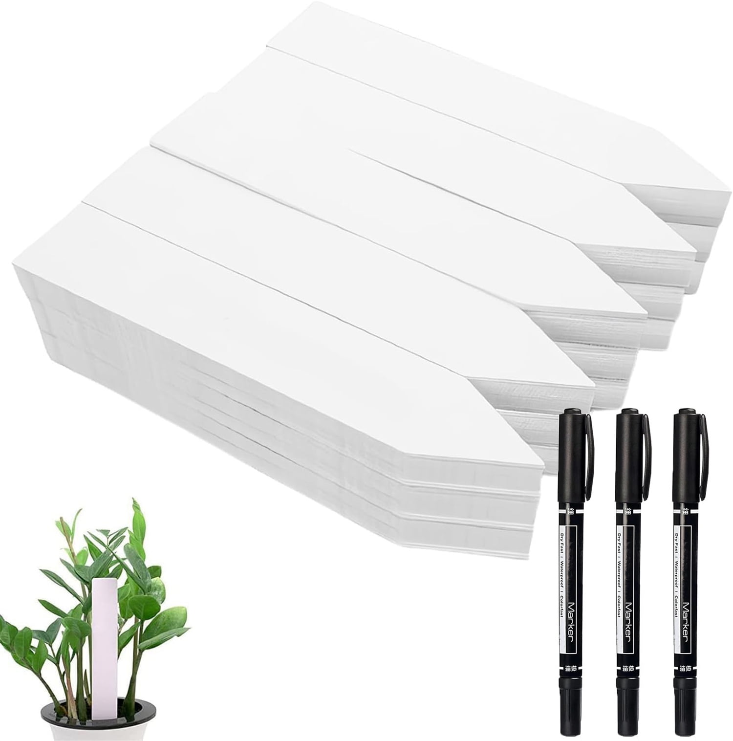 Plant Labels for Plant,Bexikou 500Pcs 4 Inch Plastic Plant Name Tags ...