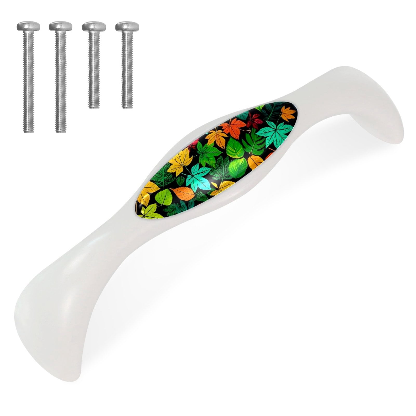 Plant Leaf Kitchen Cabinet Pull Knobs Drawer Hardware Handles for Door ...