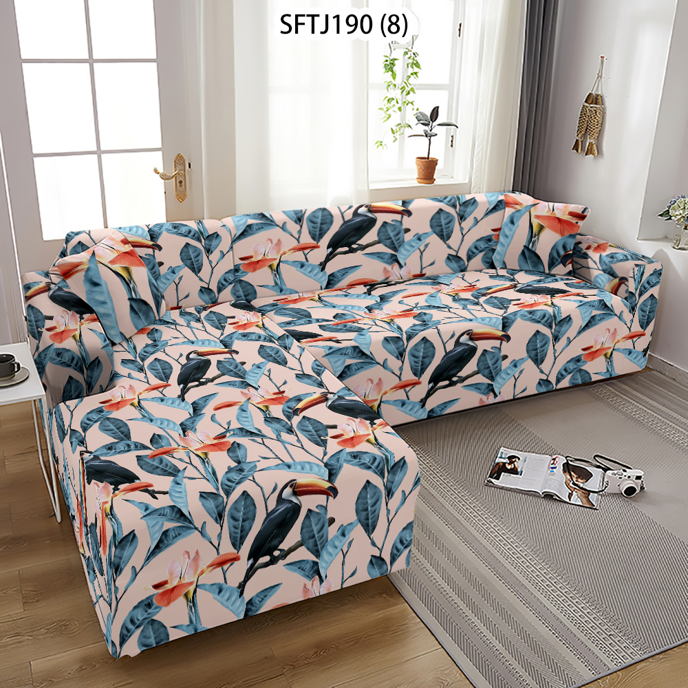 Plant Leaf Sofa Cover Kids Sofa Armchair Lining Sofa Cover L Shap ...
