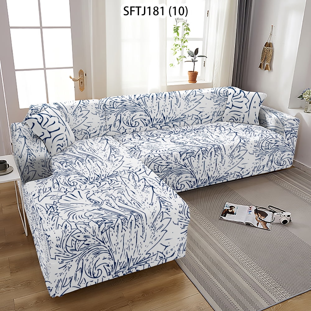 Plant Leaves Sofs Covers Sectional Sofa Cover L Shape Sofa Cover Sofa ...