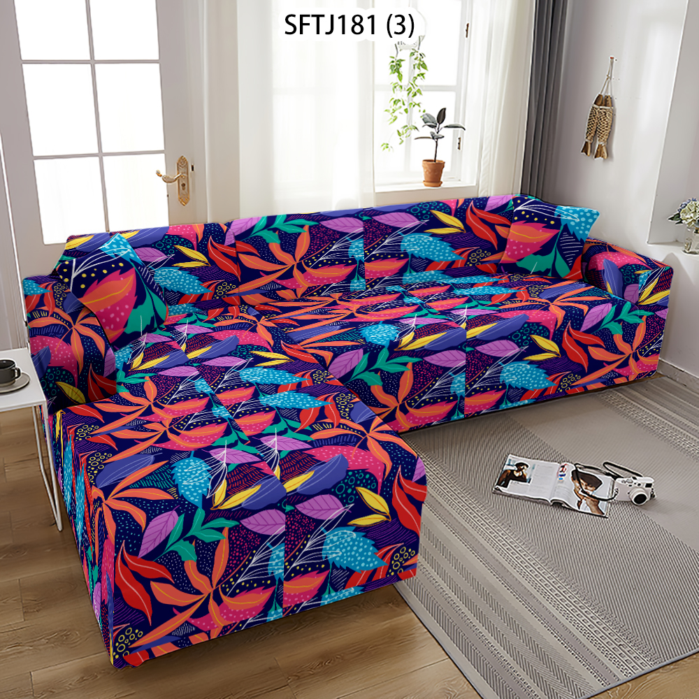 Plant Leaves Sofs Covers Sectional Sofa Cover L Shape Sofa Cover Sofa ...