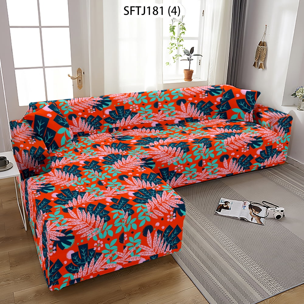 Plant Leaves Sofs Covers Sectional Sofa Cover L Shape Sofa Cover Sofa ...