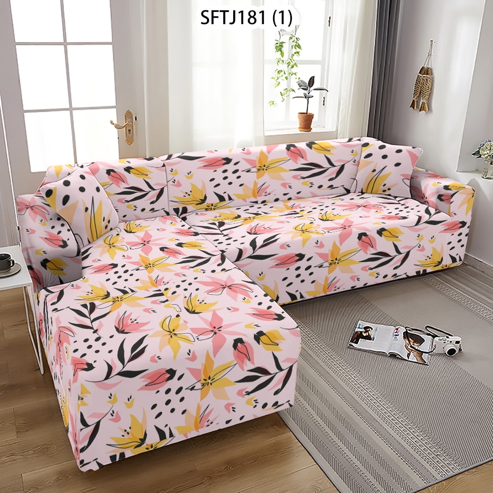 Plant Leaves Sofs Covers Sectional Sofa Cover L Shape Sofa Cover Sofa ...