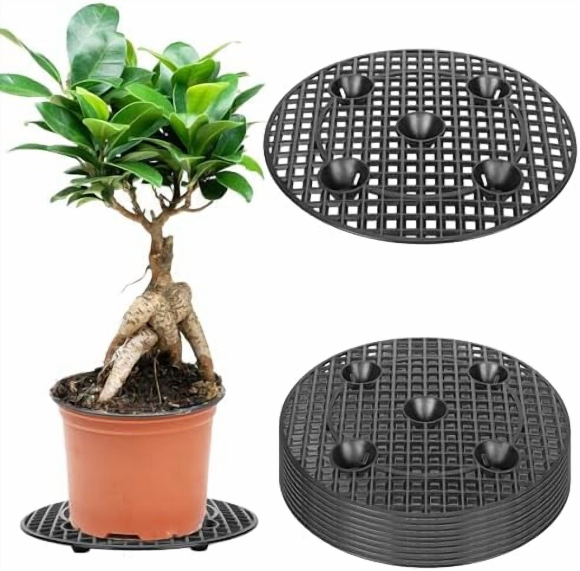 Plant Level Pot Elevator 12 Inch Plant Riser for Pots 10 Pieces Black ...