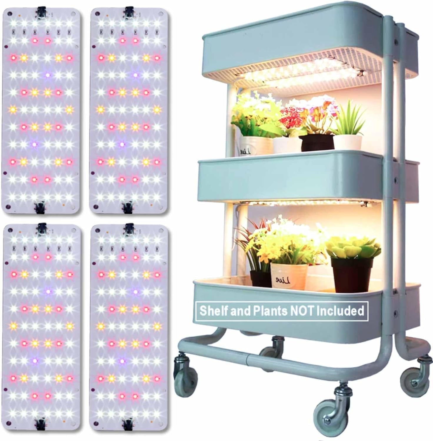 Plant Light for Indoor Plants, 3 Pack Full Spectrum Grow Light with ...