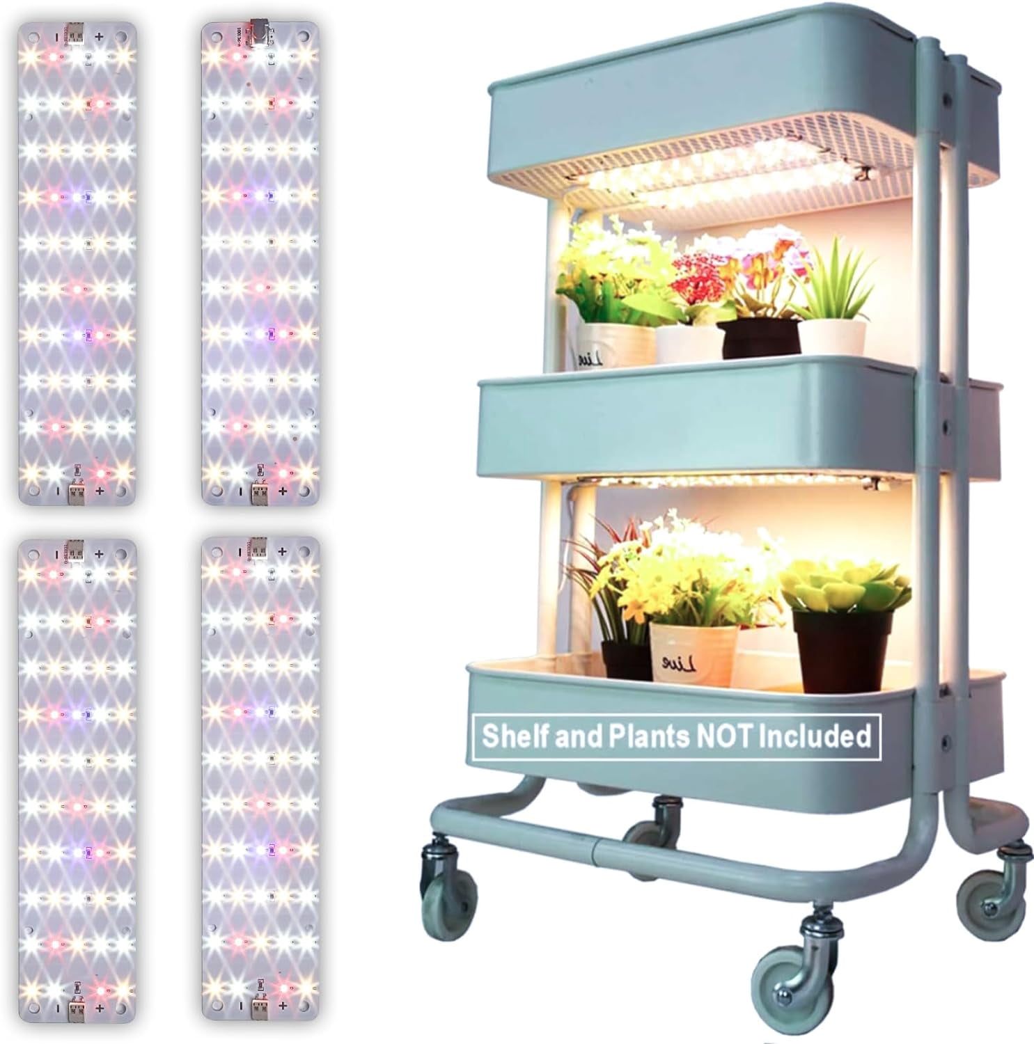 Plant Light for Indoor Plants, 3 Pack Full Spectrum Grow Light with ...
