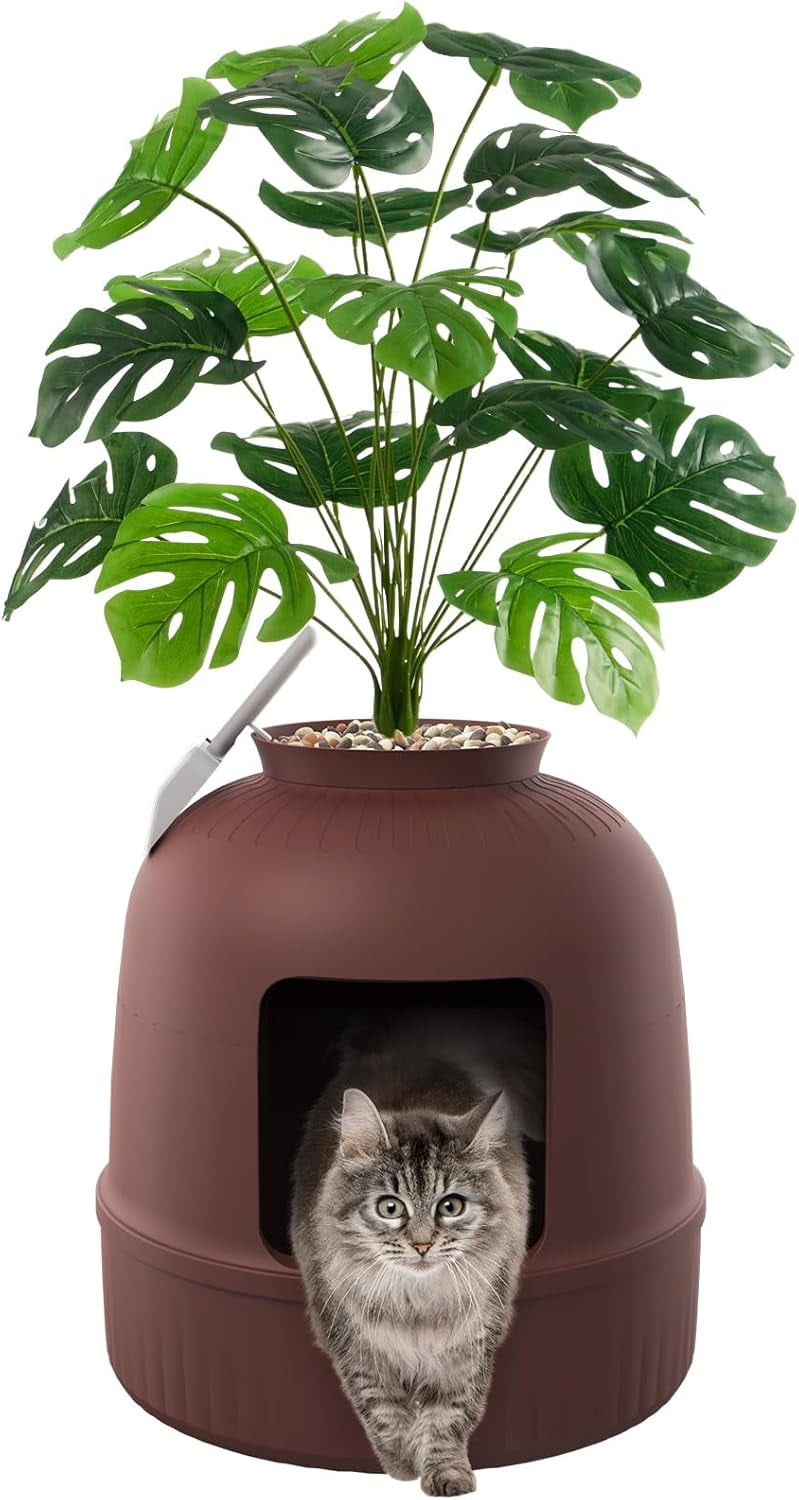 Plant Litter Box with Odor Control System Hidden Cat Litter Box ...