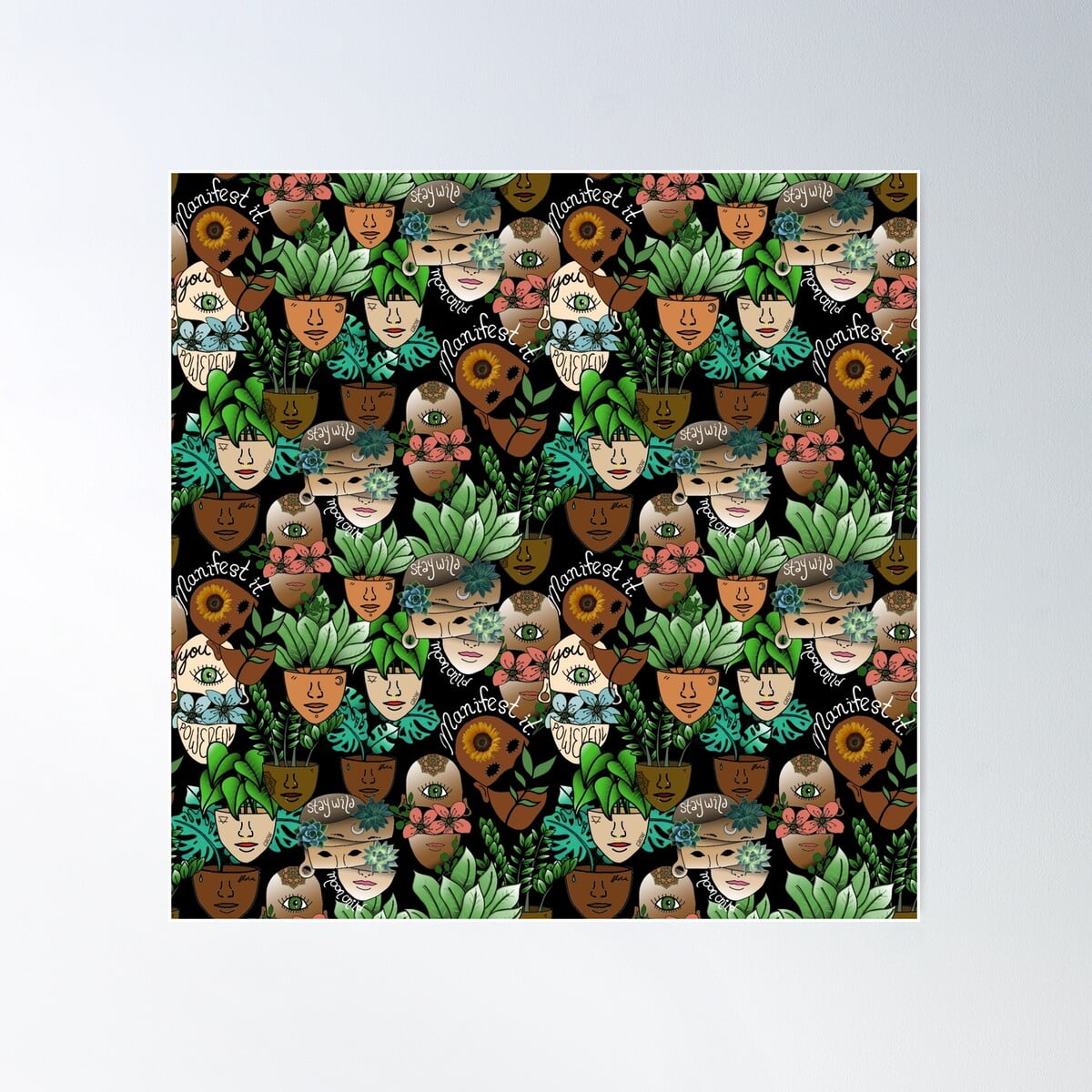 Plant Lover, Cyclops, Weird And Unusual Seamless All Over Repeat Print ...