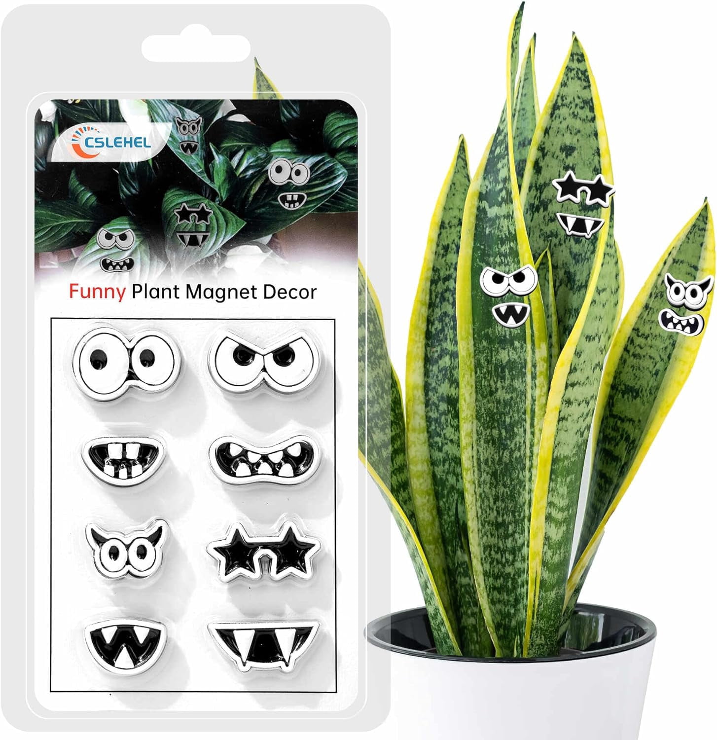 Plant Magnets Eyes Mouth for Potted Plants， 8 PCS Fridge Magnets ...