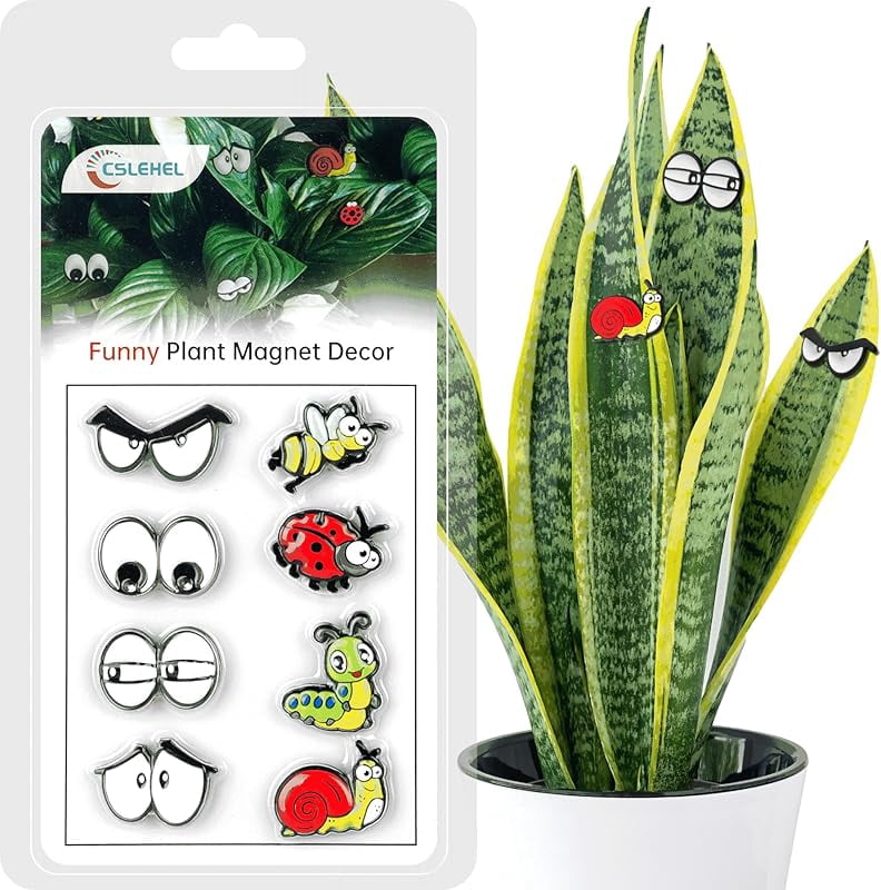 Plant Magnets Eyes Mouth for Potted Plants， 8 PCS Fridge Magnets ...
