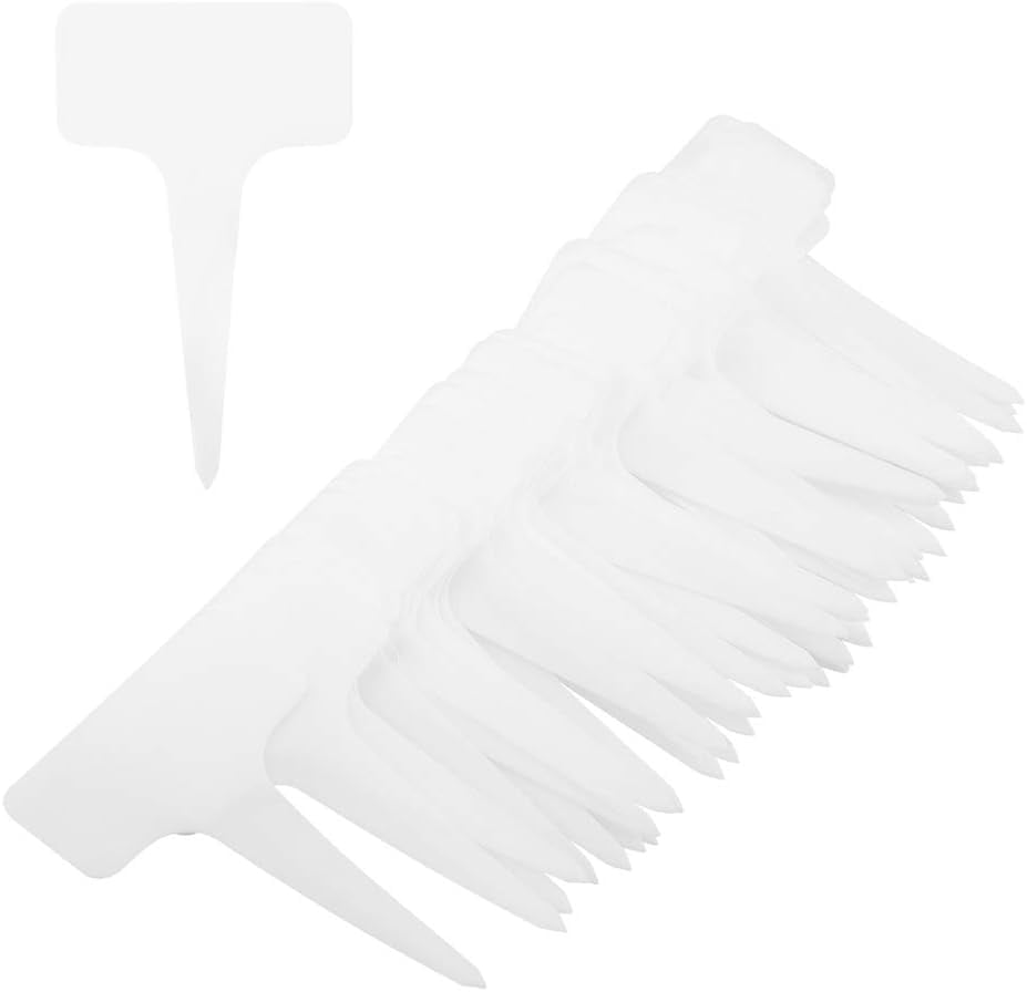 Plant Markers, Plant Tags, 50 PCS Plastic Plant T-type Tag Markers ...