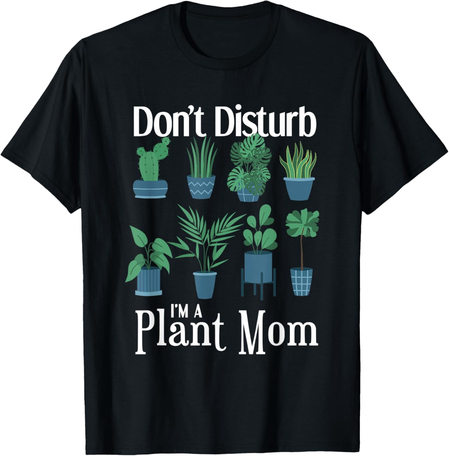 Plant Mom Aesthetic - Flower Gardening Vegan Lover Blue T-Shirt ...