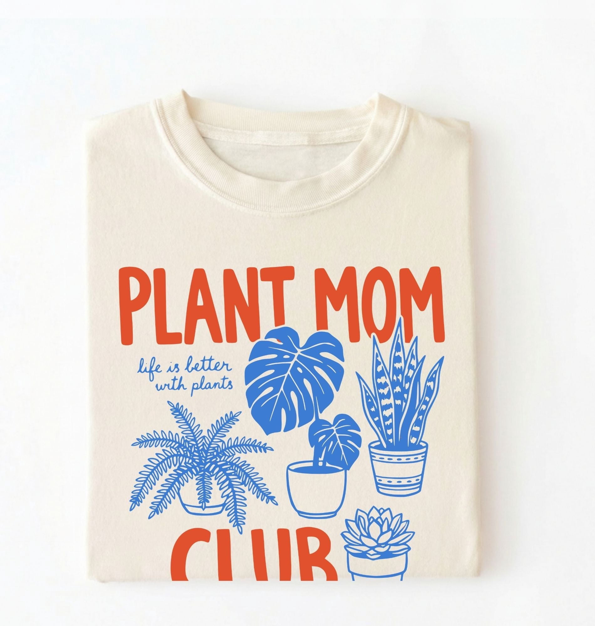 Plant Mom Club T Shirt Plant Lover Gift for Gardeners - Walmart.com
