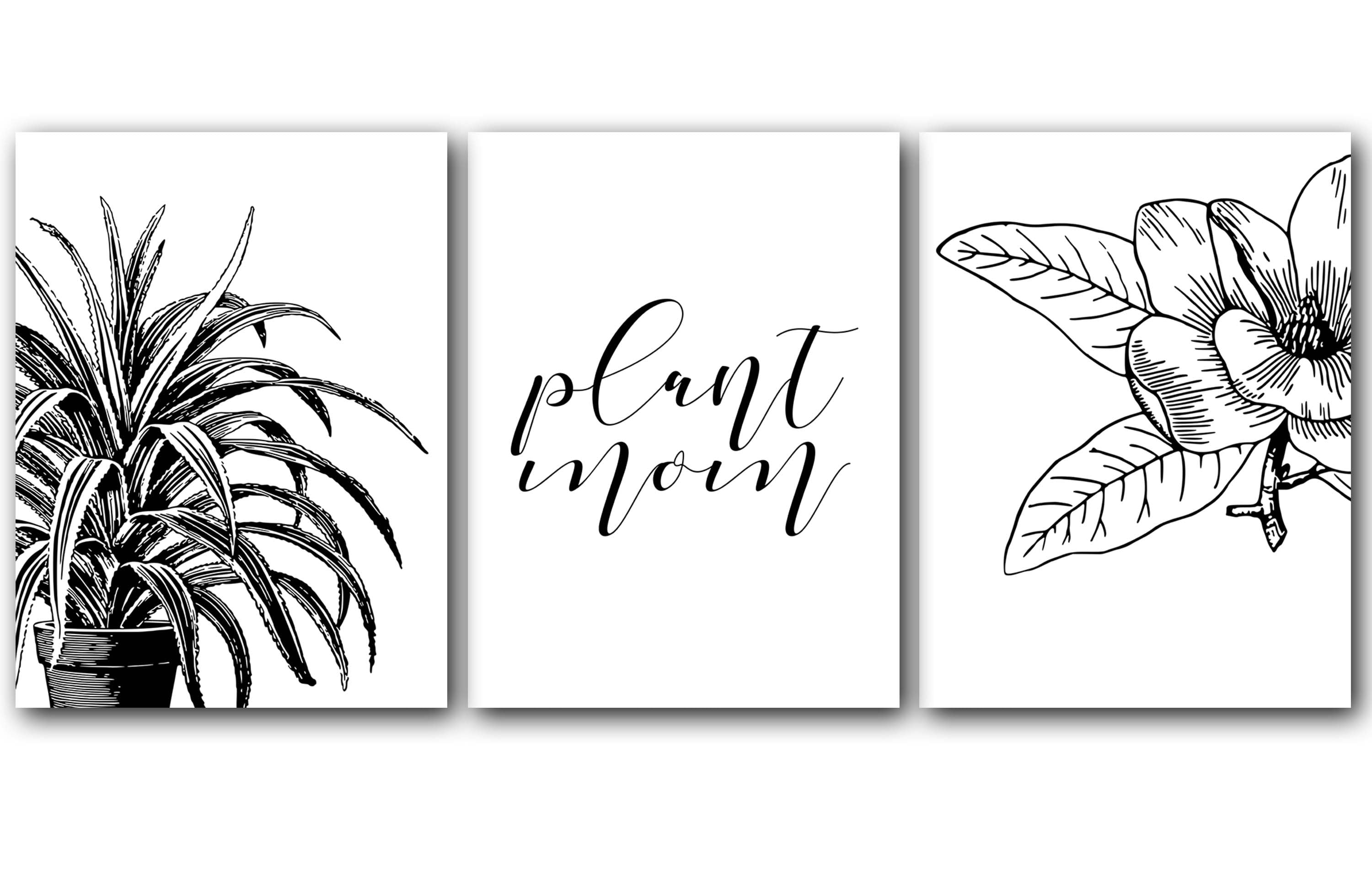 Plant Mom, Set of 3 Poster Prints, Home Wall Hanging Décor, Minimalist ... Plant Mom, Set of 3 Poster Prints, Home Wall Hanging Décor, Minimalist ...