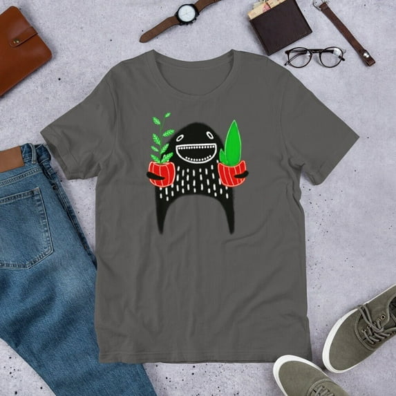 Plant Monster Shirt Snake Plant Folk Art Print Plants Birthday ...