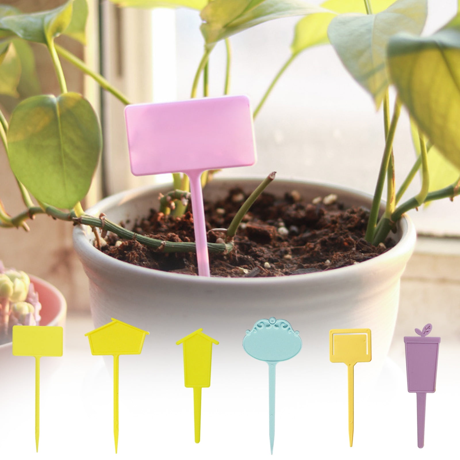 Plant Name Tags, Garden Identification Stakes, Durable Plastic ...
