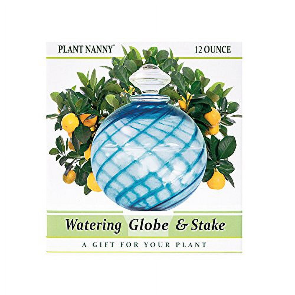 Plant Nanny 12oz Spiral Fluted Watering Globe & Stake Set - Walmart.com