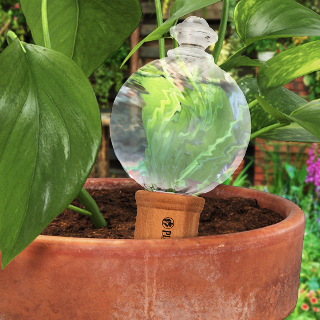 Plant Nanny Spiral Fluted Watering Globe w/ Stake, 12 oz. - Walmart.com