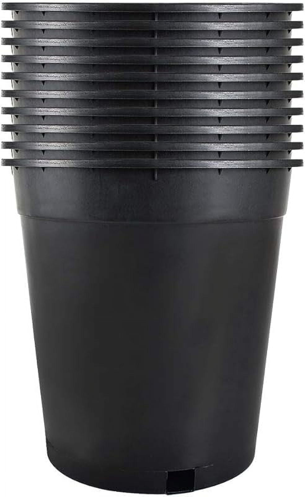 Plant Nursery Pot 10-Pack 1 Gallon Plastic Garden Planter Pots Flower ...