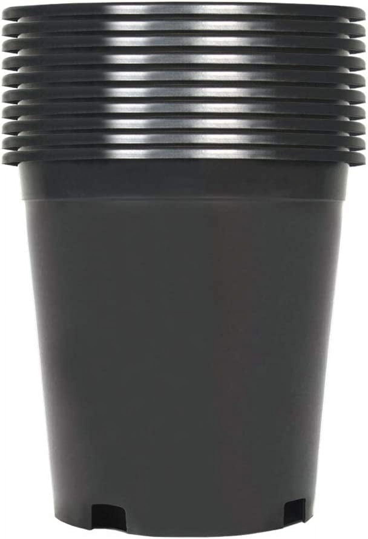 Plant Nursery Pot 10-Pack 1 Gallon Plastic Garden Planter Pots Flower ...