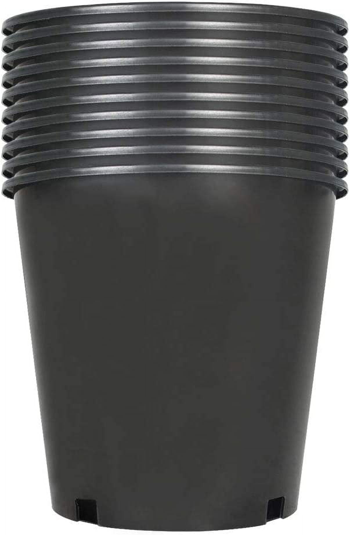 Plant Nursery Pot 10-Pack 1 Gallon Plastic Garden Planter Pots Flower ...