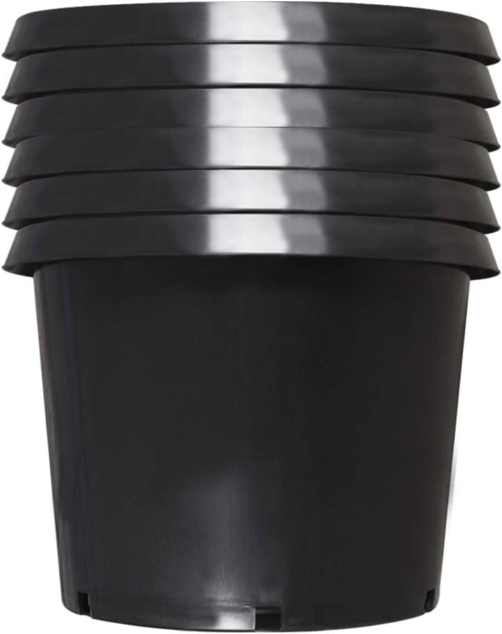 Plant Nursery Pot 5-Pack 25 Gallon Plastic Garden Planter Pots Flower ...