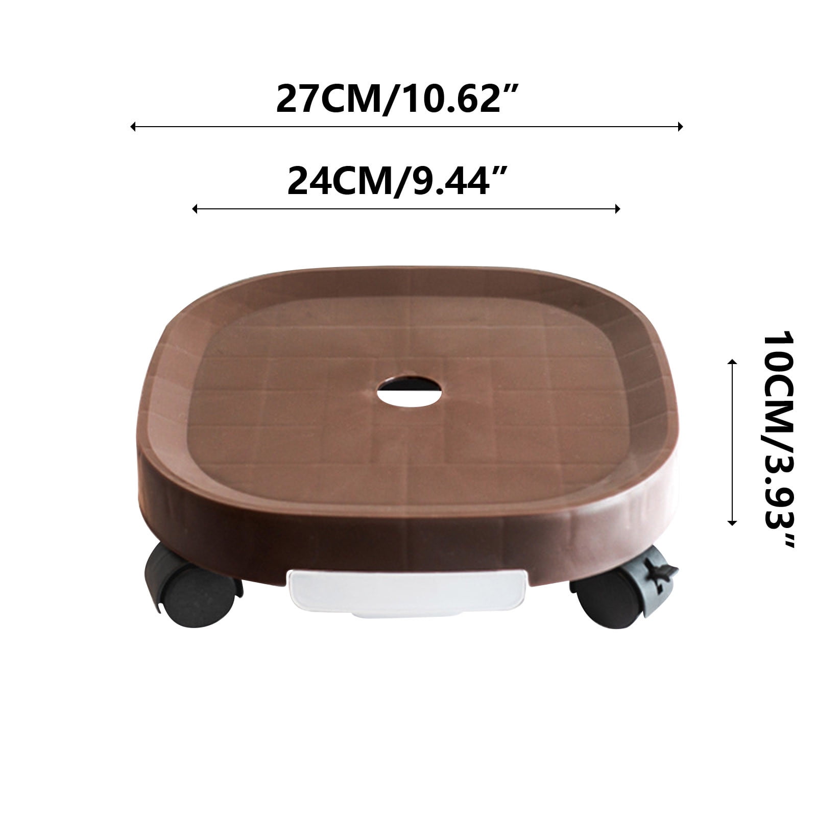 Plant Pallet Caddy with Wheels,Round Flower Pot Mover,Indoor Rolling ...