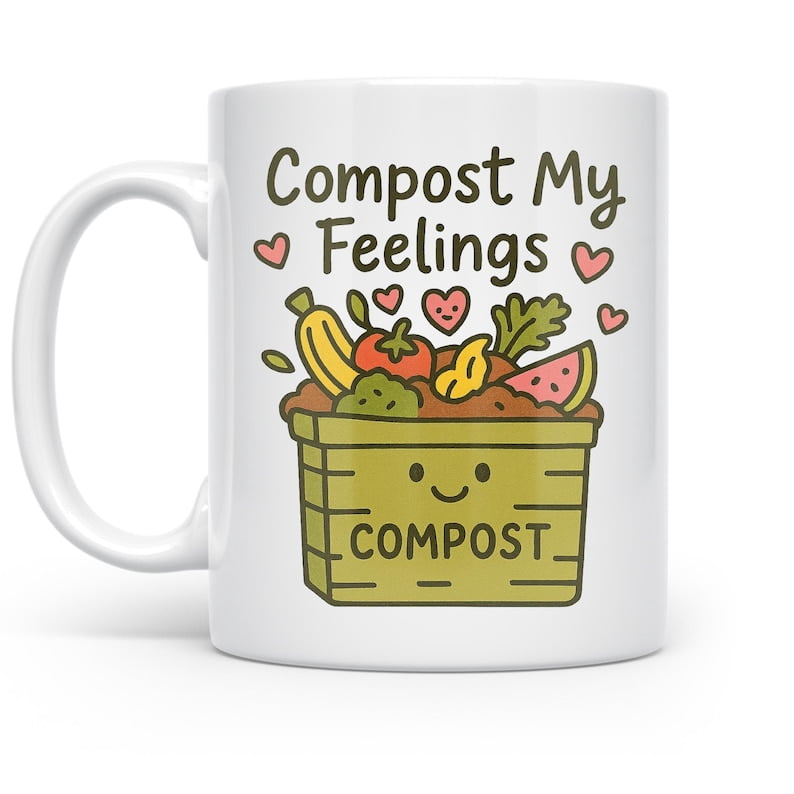 Plant Parent Mug Compost Bin Line Drawing, Earthy Tones - Walmart.com