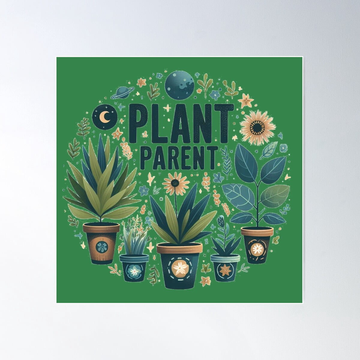 Plant Parent Poster Wall Art, Modern Wall Decor For Living Room Bedroom ...