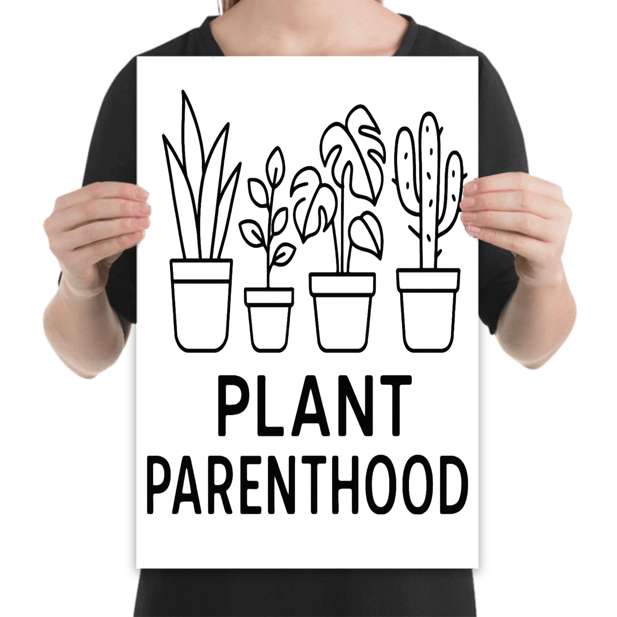 Plant Parenthood Poster, Minimalist Botanical Wall Art for Plant Lovers ...