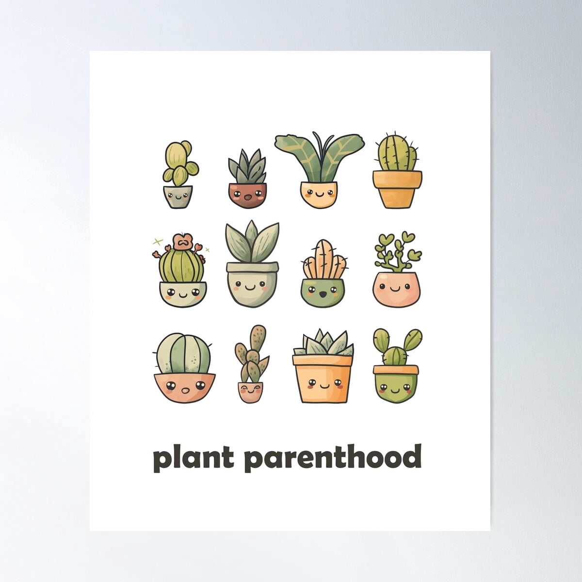 Plant Parenthood Poster Wall Art, Modern Wall Decor For Living Room ...