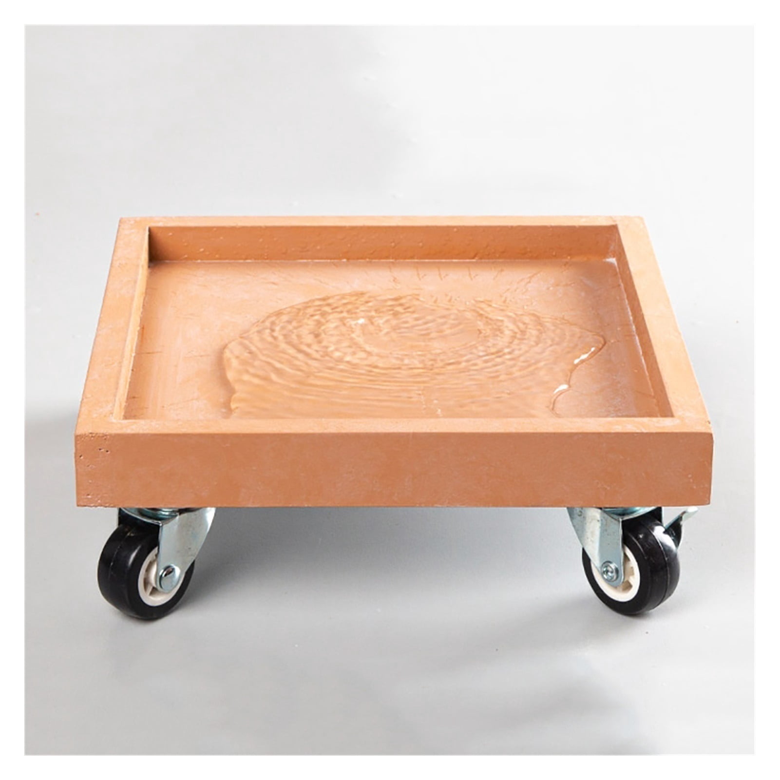 Plant Pot Caddy Stand with Wheels,Plant Saucer Gardens Planter Trolley ...