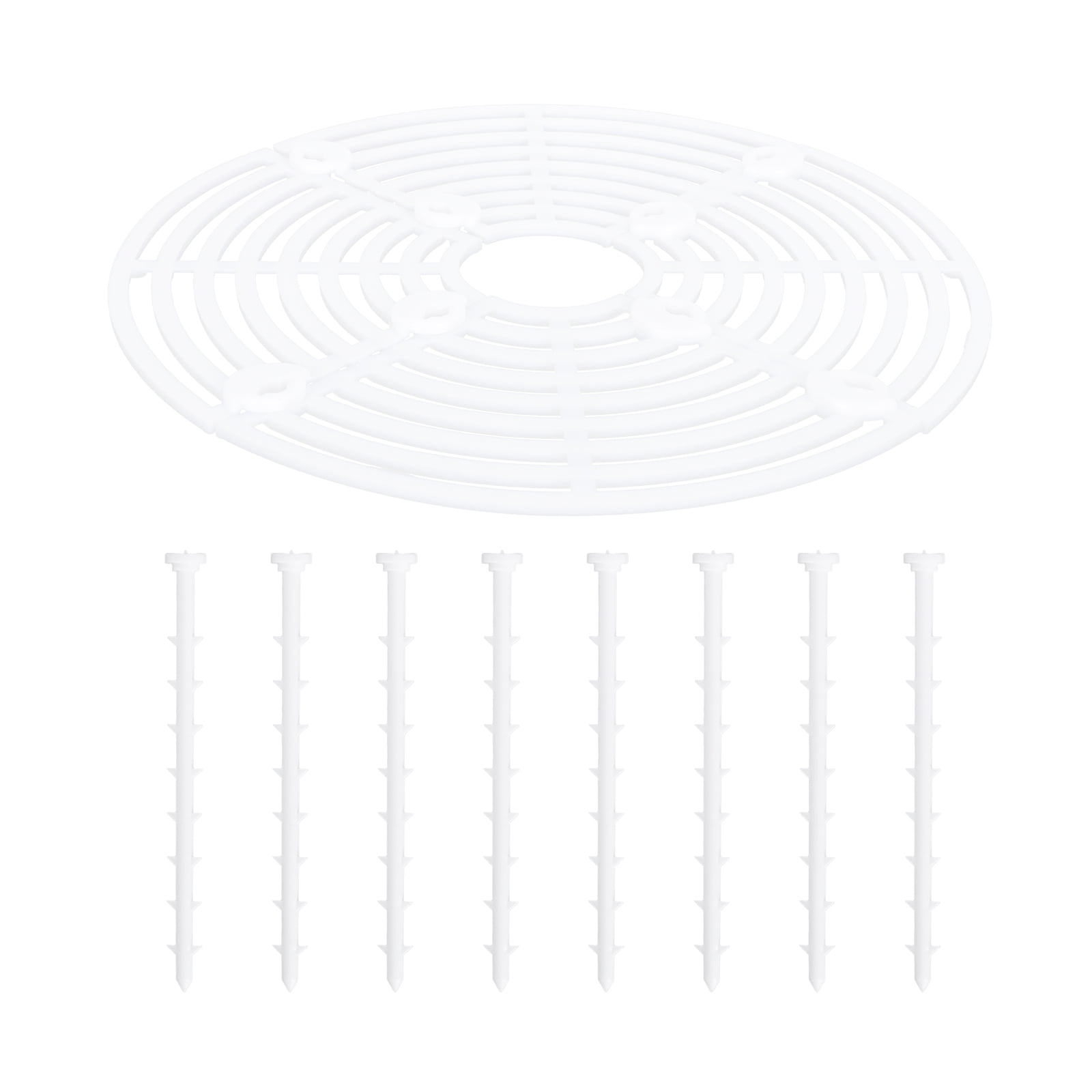 Raindrops White Plastic Plant Pot Grid for Garden Protects Plants and ...