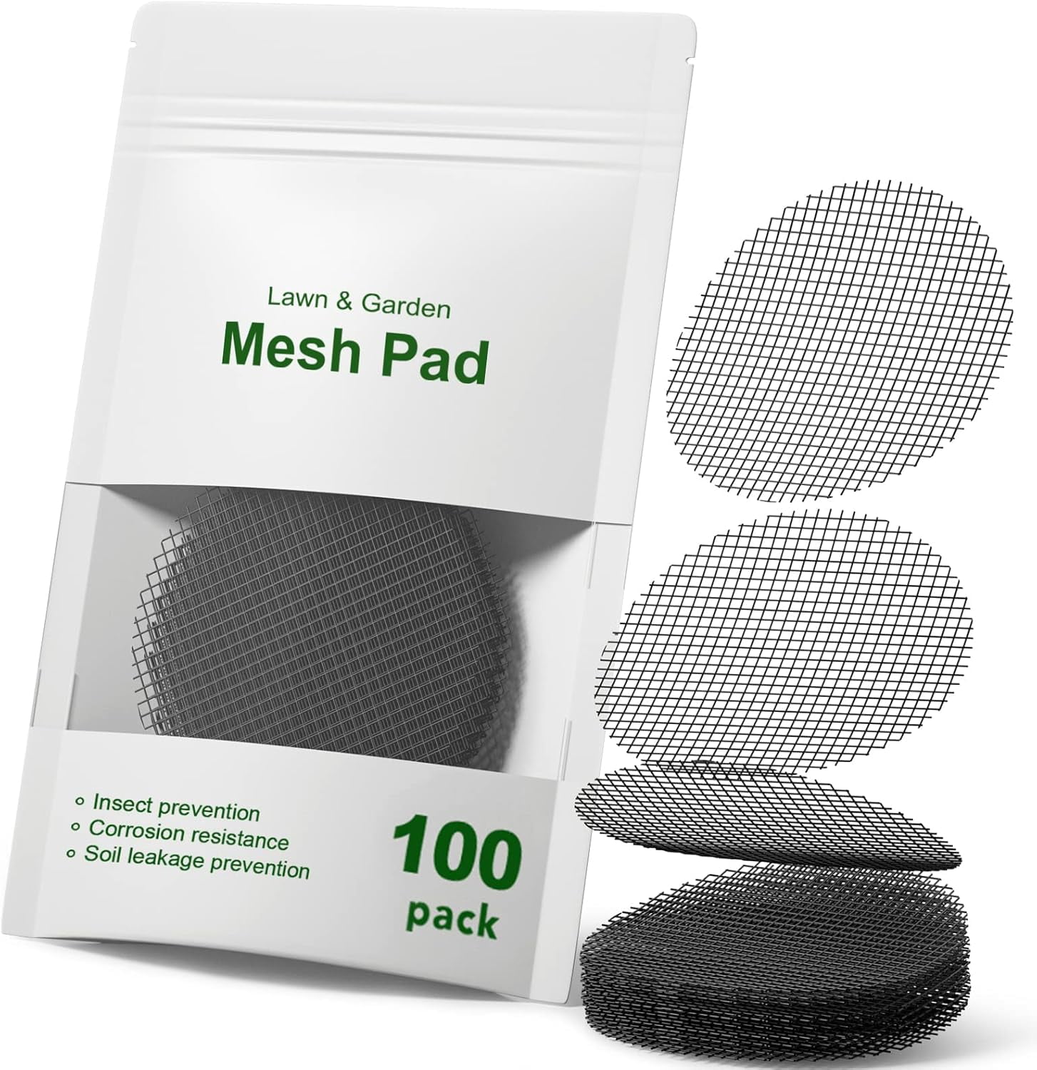 Plant Pot Hole Mesh Pads, 2-Inch Round Flower Pot Drainage Covers ...