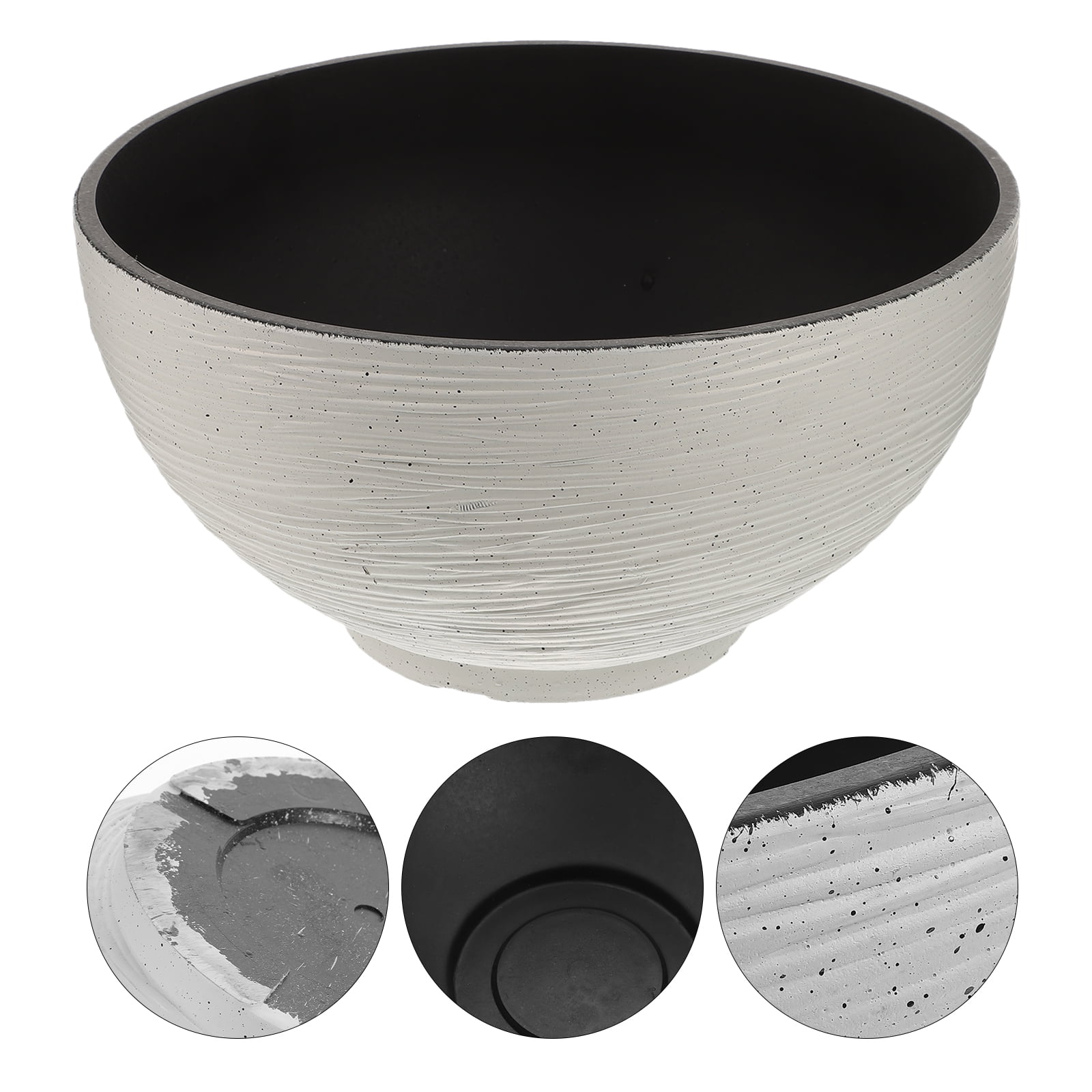 FRCOLOR Bonsai Planter Pot Hydroponic Flower Pot Quartz White 1Pack ...