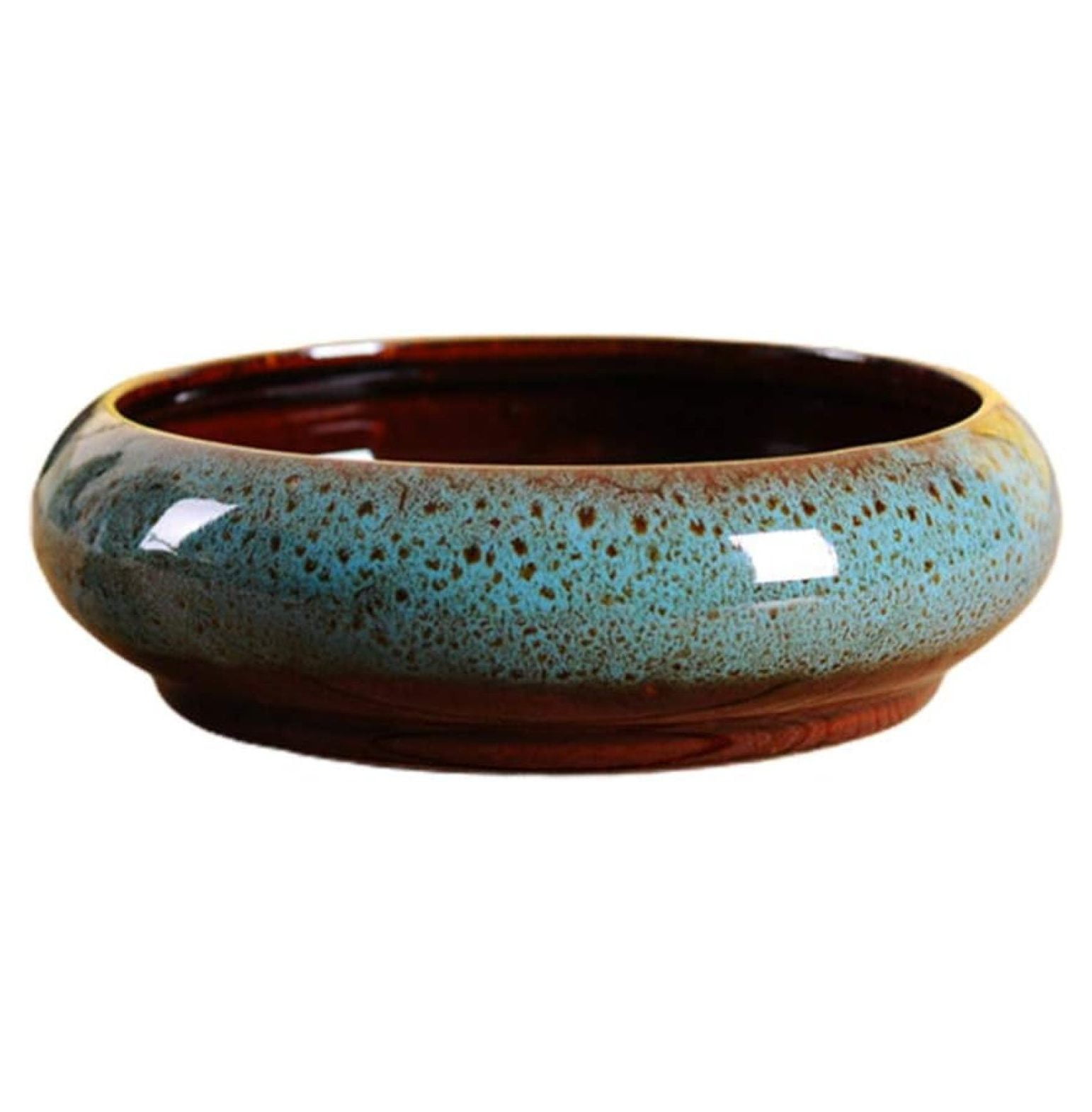 Plant Pot Hydroponic Plant Succulent Pots Ceramic Round Decorative Bowl ...