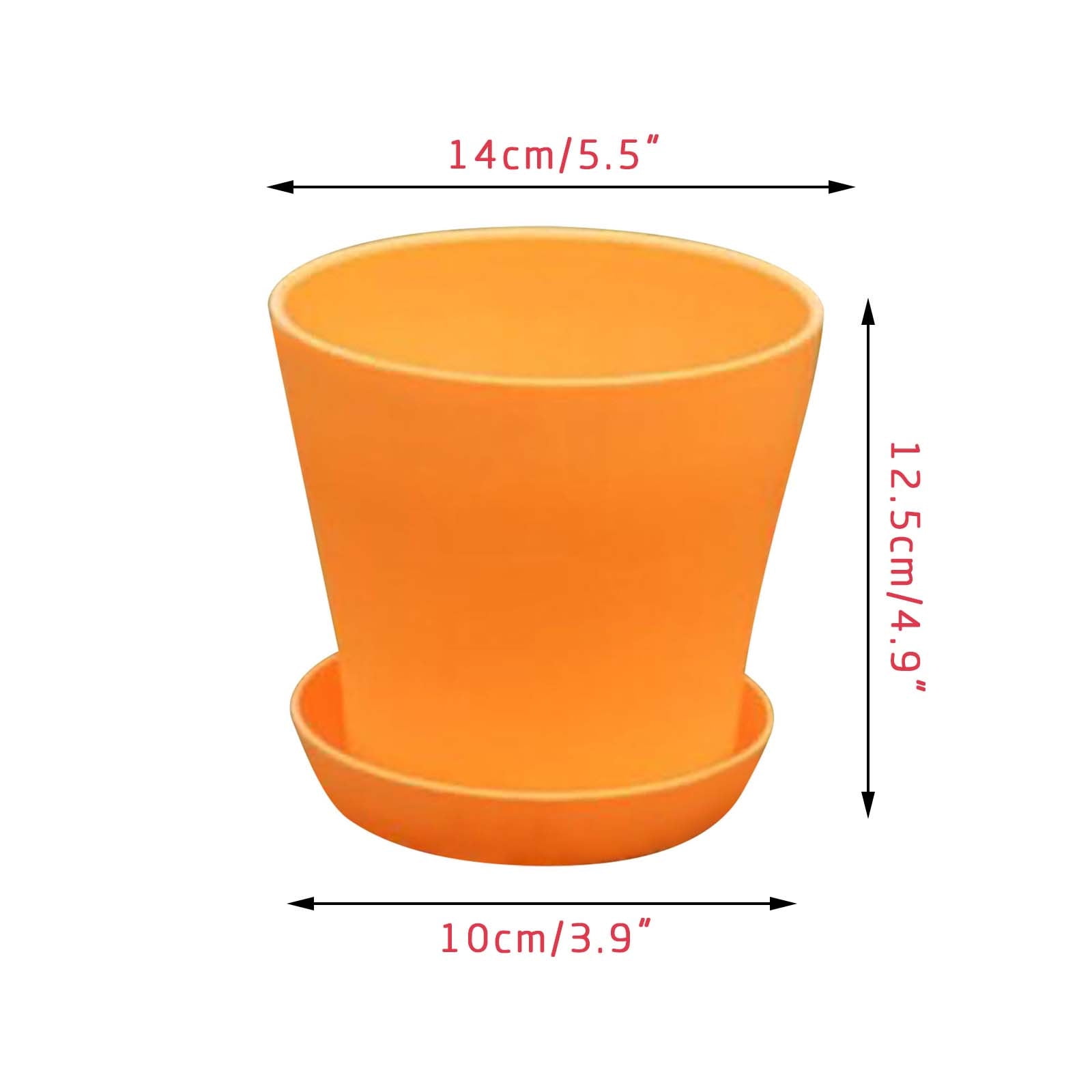 Plant Pot Open Top Plant Pot Pp Resin Planter with Drainage Tray for ...