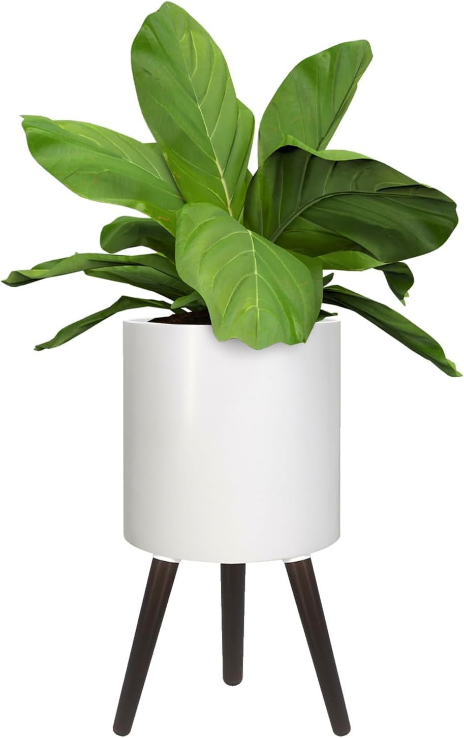 Plant Pot with Stand, 12 Inches Indoor Mid Century Tall Planters ...